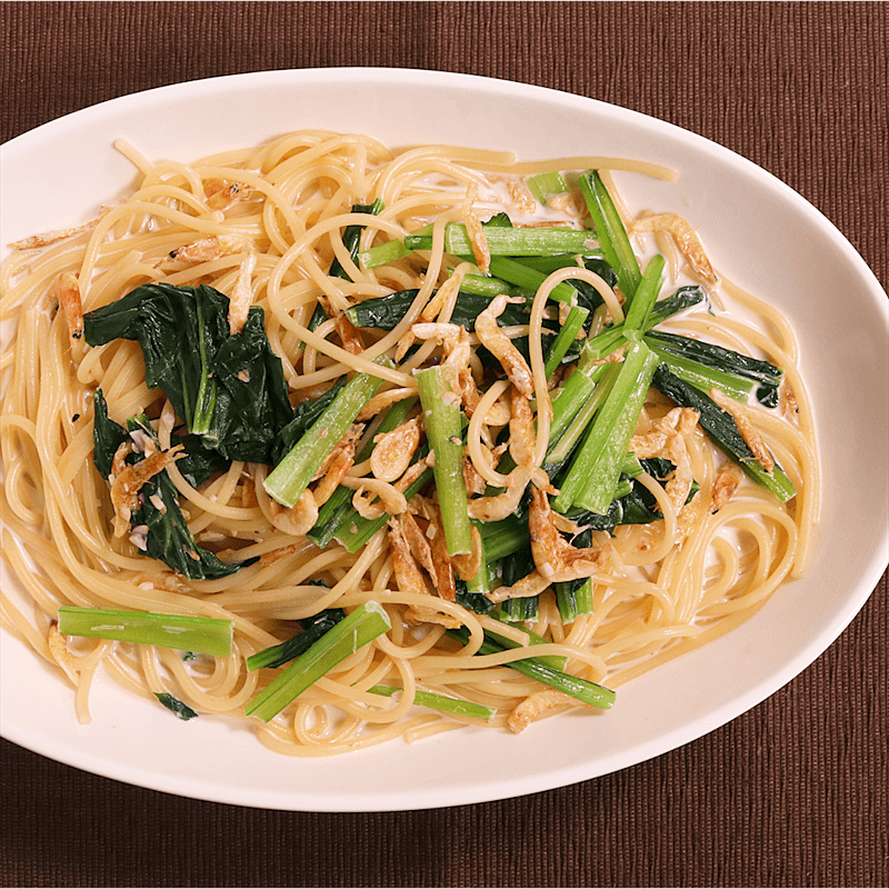 小松菜パスタのレシピ おすすめの25選を紹介 | クラシル