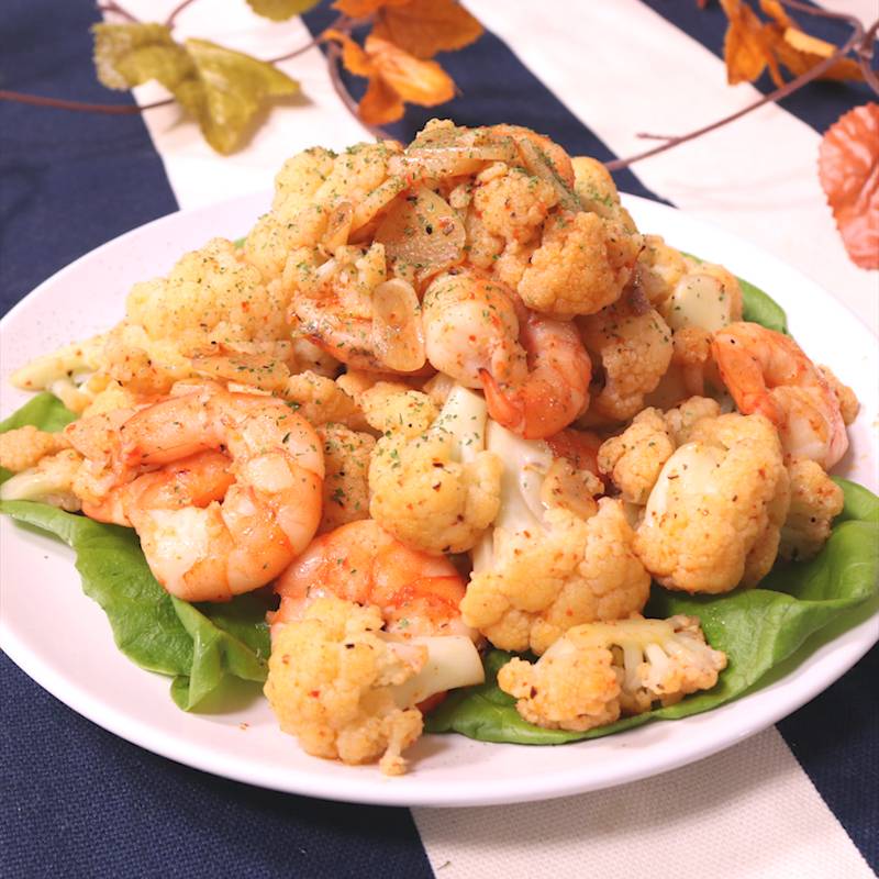 カリフラワーとえび炒め 作り方・レシピ クラシル