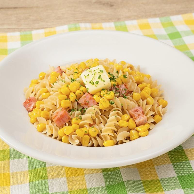 コーンとゴロゴロベーコンのバター醤油パスタ 作り方・レシピ | クラシル